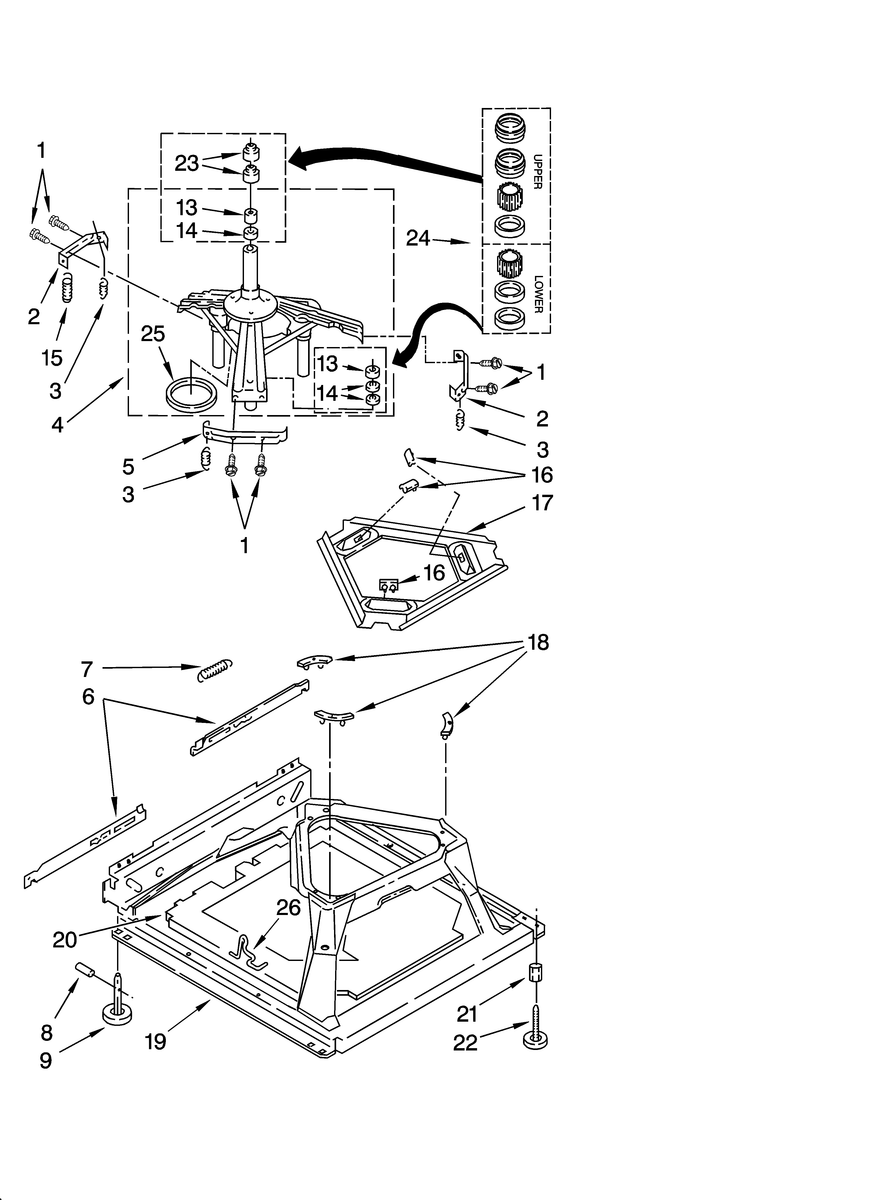Washer suspension spring bracket 64067 | XPart Supply